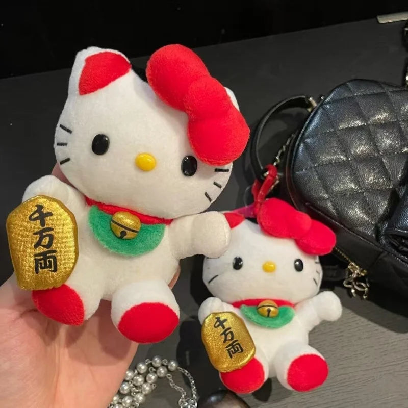 Sanrio Maneki-neko Hello kitty Plush Pendant | Lucky Cat Keychain – Kyoota